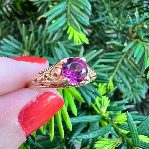 Kabana | Jewelry | Kabana Vintage 4k Yellow Gold Pink Tourmaline Ring ...